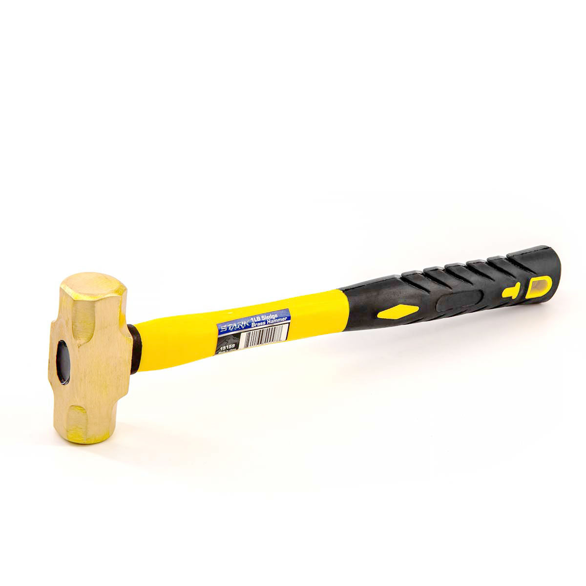 Stark USA 1 Pound Forged Solid Brass Sledge Hammer Non Sparking Fiberg ...