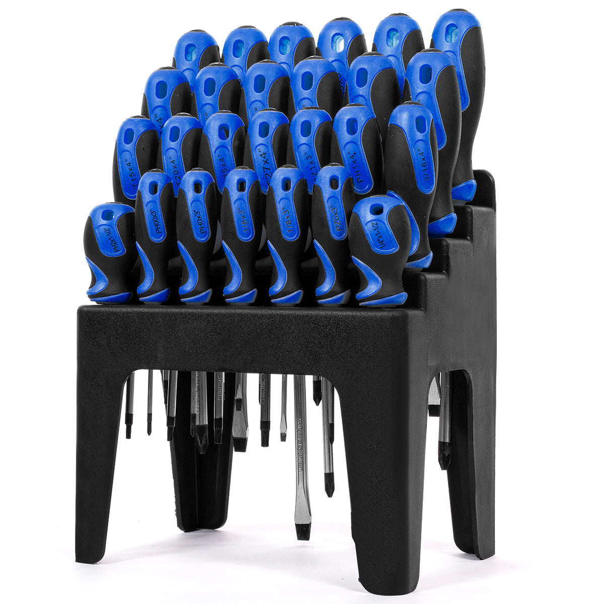 Stark USA 26-Pieces Screwdriver Slotted Philips Pozi Star Organizing S ...