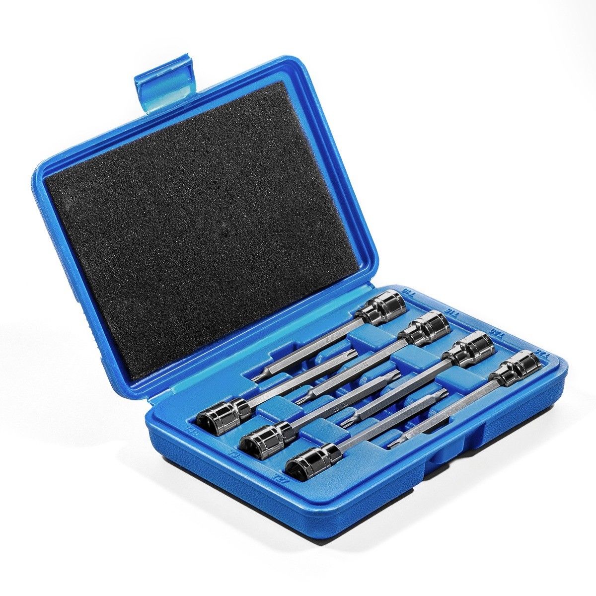 XtremepowerUS 7-Pieces 3/8 Extra Long Torx Deep Bit Socket Set Star To