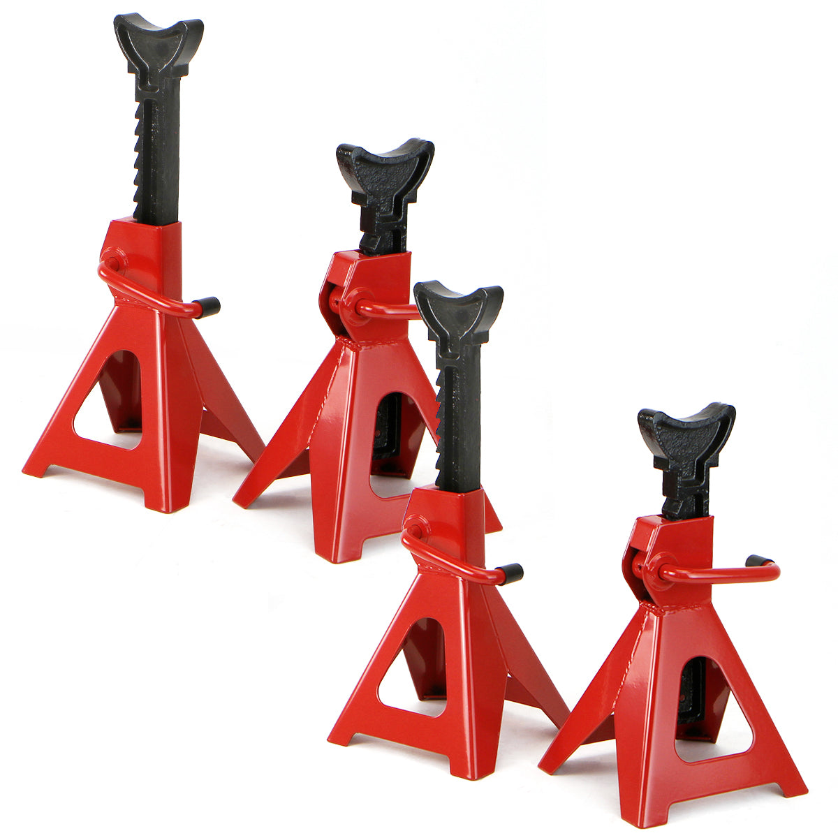 Stark USA 4-Pieces Jack Stands Ratcheting Adjustable Ratchet 6-Tons/12 ...