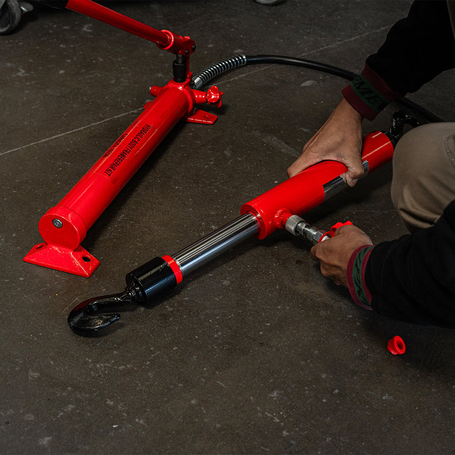 XtremepowerUS 10 Ton Hydraulic Pull Back Ram Porta Power Frame Machine