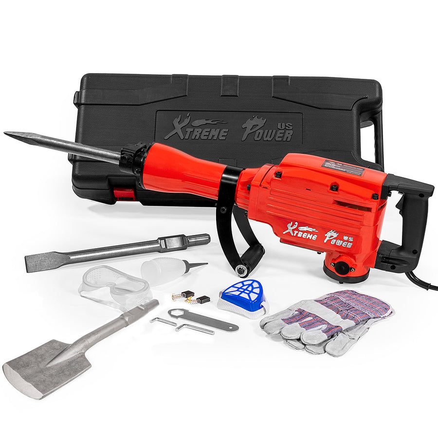 XtremepowerUS 2200W Electric Demolition Jack Hammer W/ Chisel & Shovel