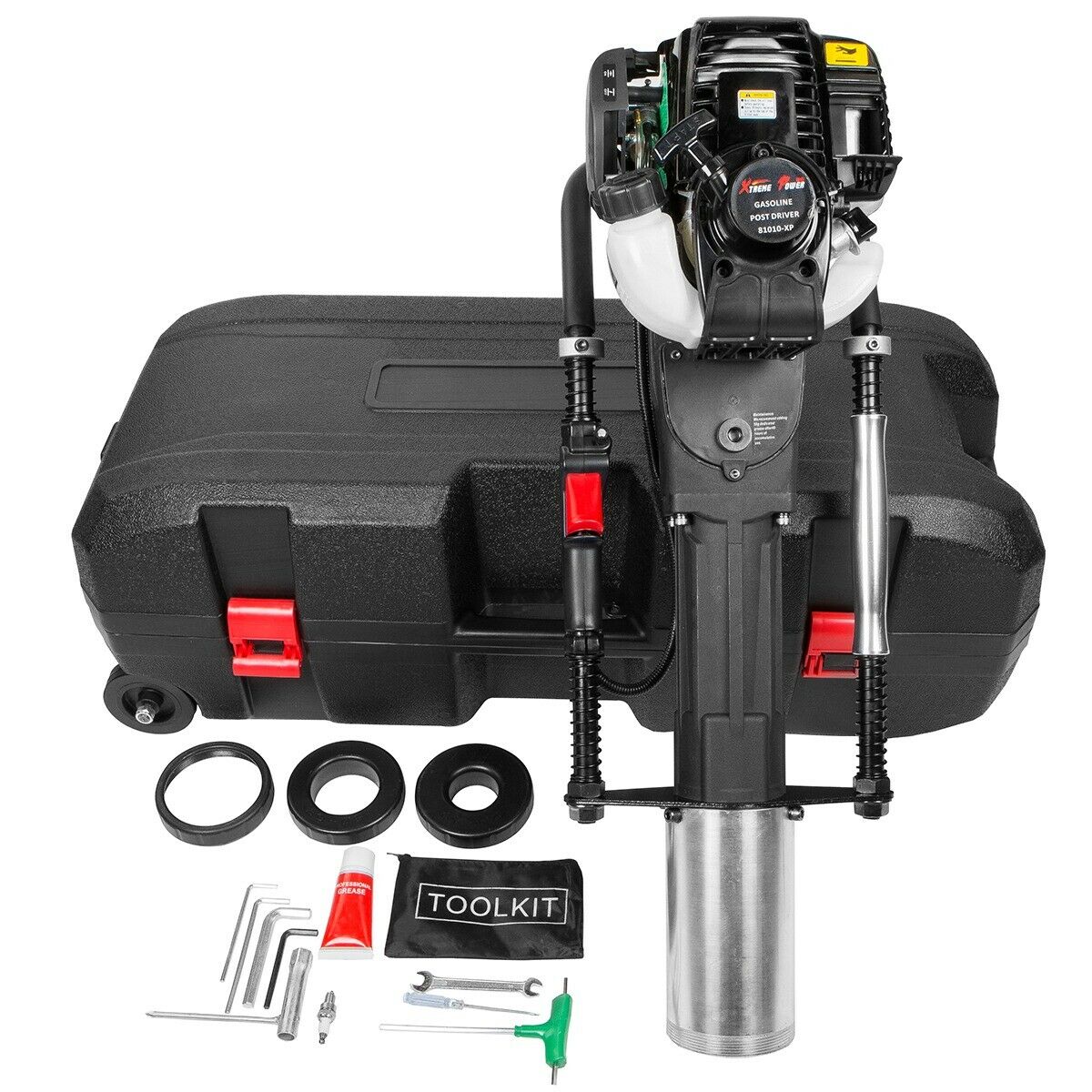 XtremepowerUS Gas-Powered Fence T-Post Driver Engine Gasoline Pile CAR
